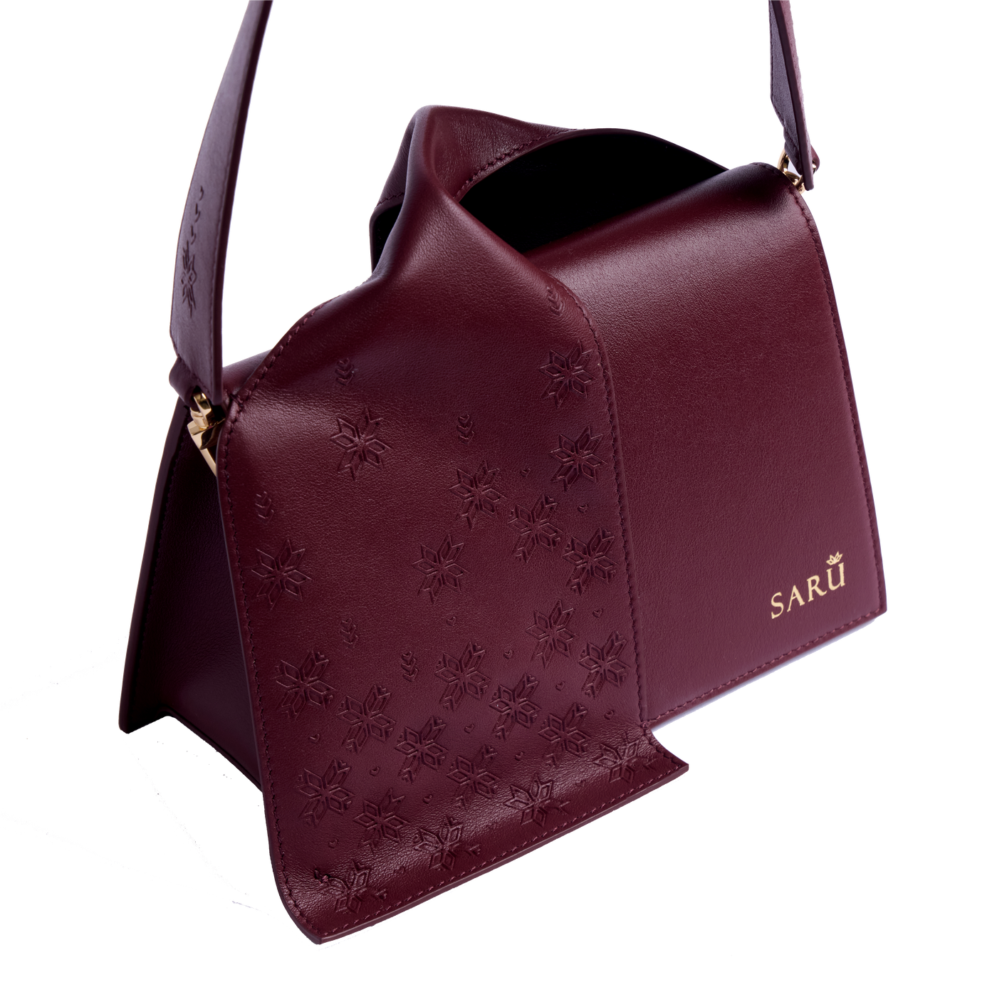 Saru Bag in Beige - Palestinian Embroidery-Inspired Patterning