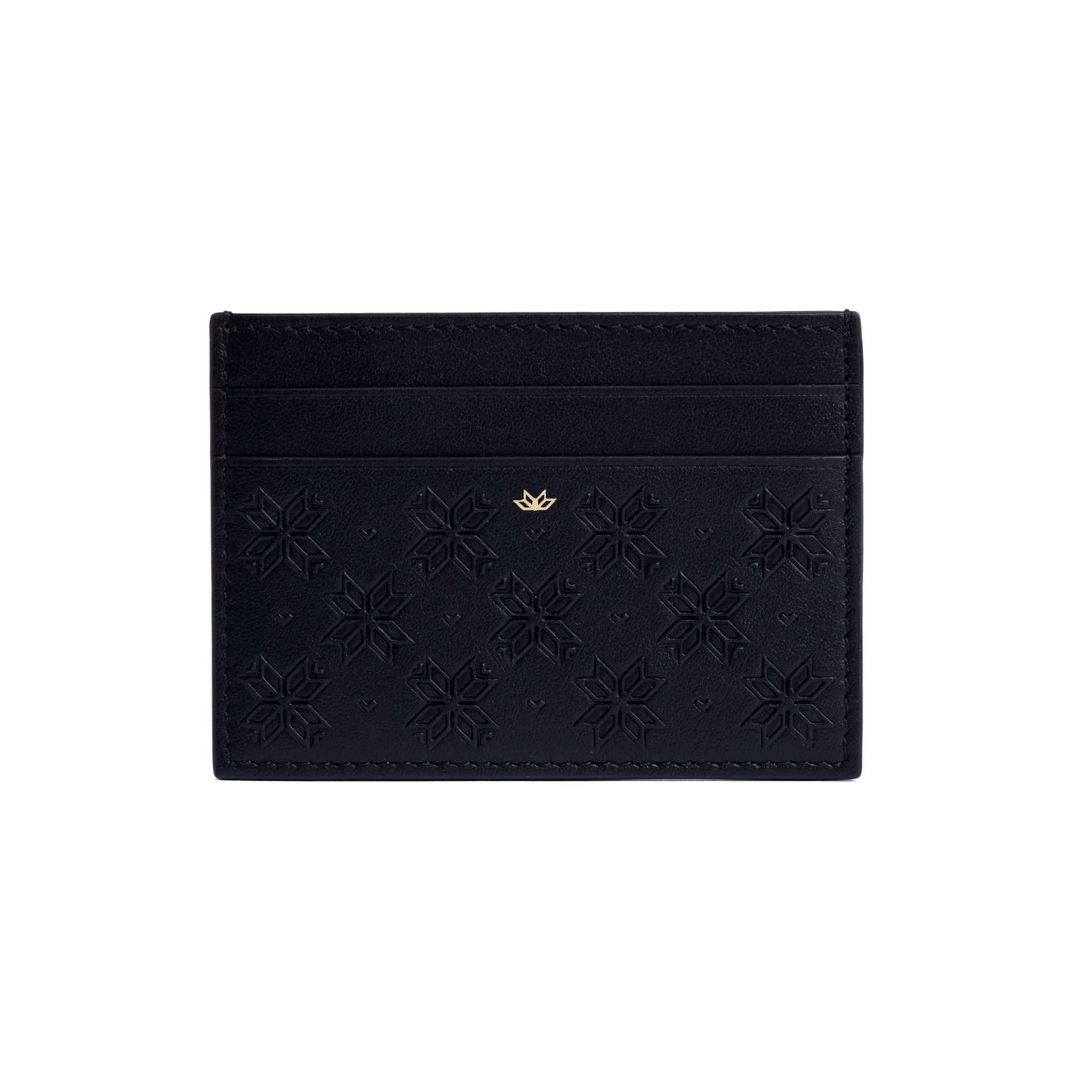 Saru Cardholder in Black - Palestinian Embroidery-Inspired Detailing